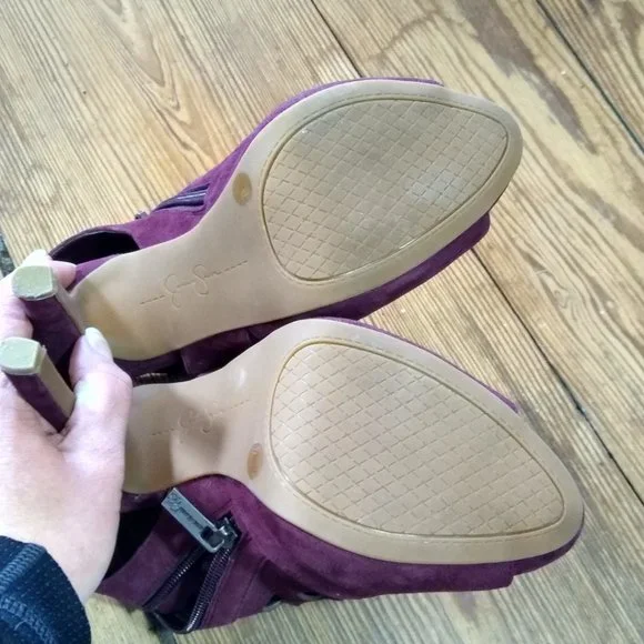 Jessica Simpson | Shoes | Jessica Simpson Aniece Burgundy Heels | Poshmark